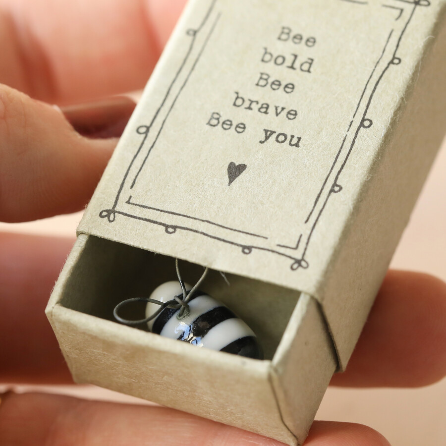 Bee Bold Ornament Matchbox | East of India | Lisa Angel
