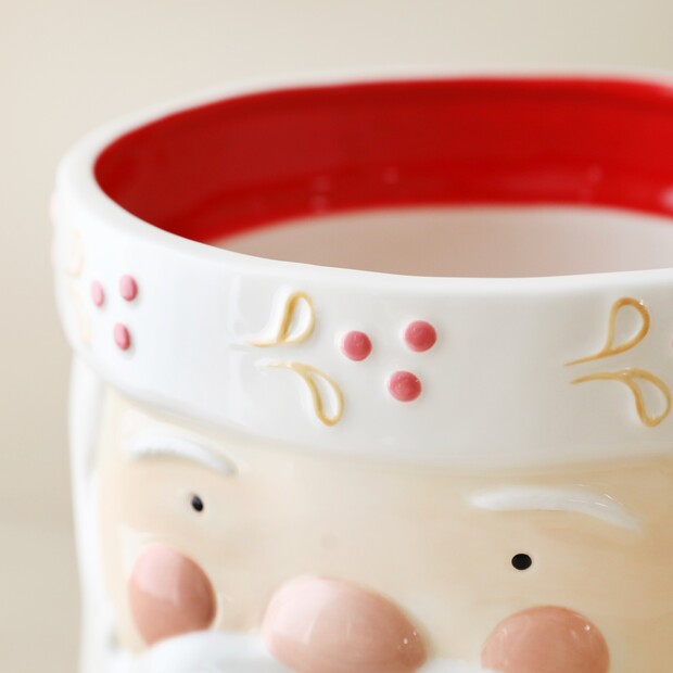 Large Ceramic Father Christmas Planter | Lisa Angel
