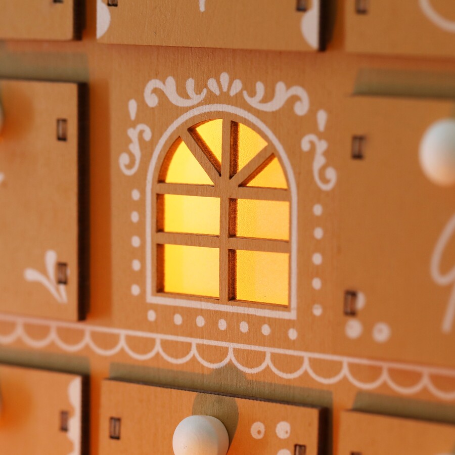 Personalised Wooden Gingerbread House Advent Calendar | Lisa Angel