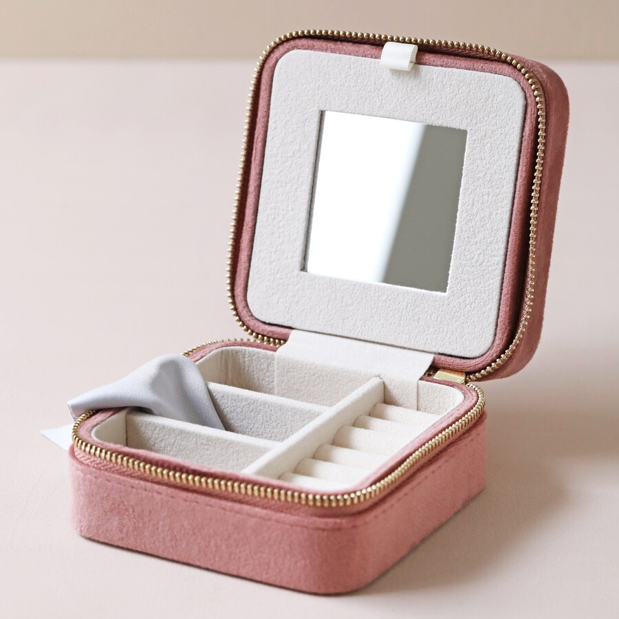 Personalised Birth Flower Velvet Square Case | Lisa Angel