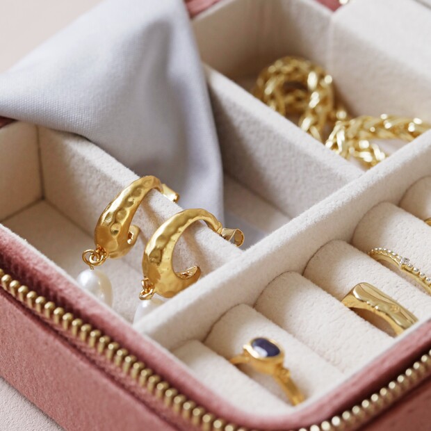 Personalised Velvet Square Jewellery Case | Lisa Angel