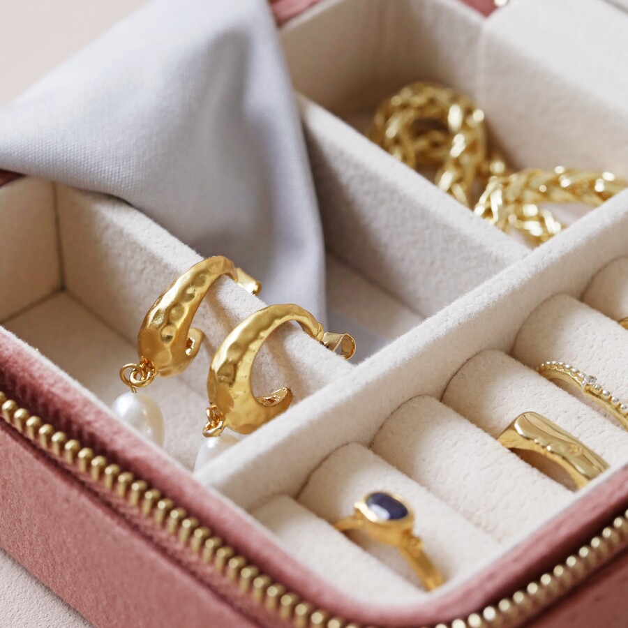 Personalised Velvet Square Jewellery Case | Lisa Angel