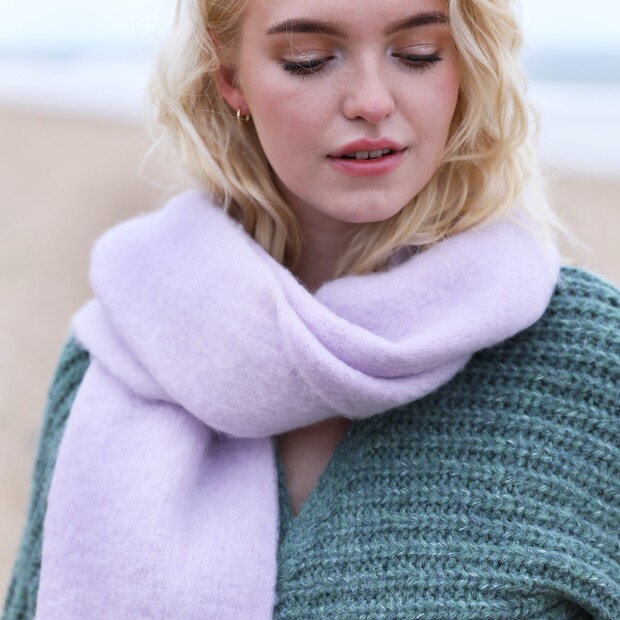 Pastel Lilac Winter Scarf | Lisa Angel