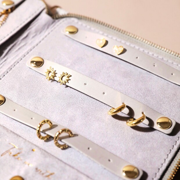 Personalised Birth Flower Jewellery Wallet Grey | Lisa Angel