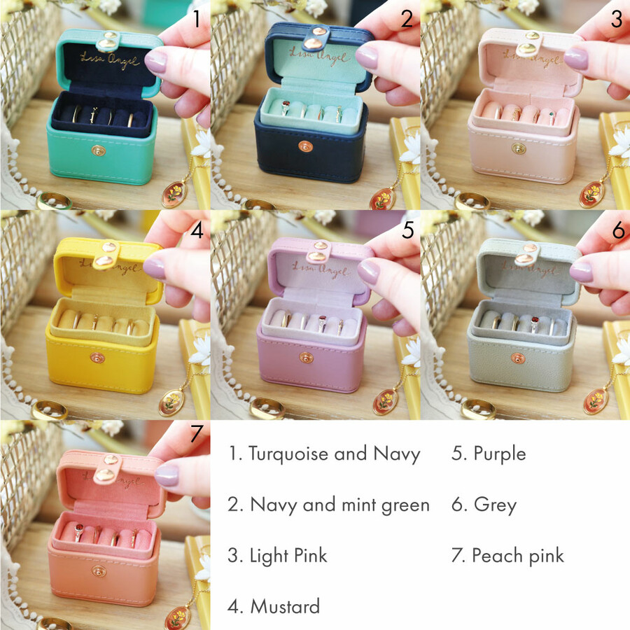 Personalised Birth Flower Travel Ring Box | Lisa Angel