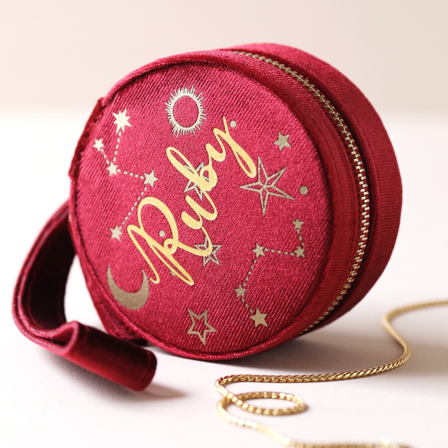 Personalised Starry Night Round Jewellery Case | Lisa Angel