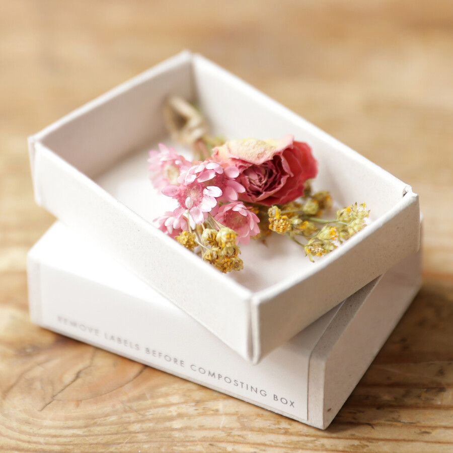Congratulations Tiny Matchbox Dried Flower Posy | Lisa Angel