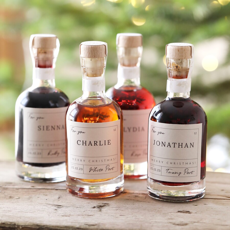 Personalised 100ml Merry Christmas Port | Barware | Lisa Angel