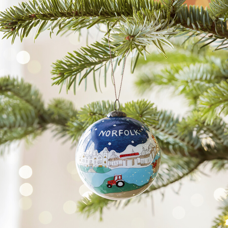 Hand-Painted Norfolk Bauble | Christmas Decorations | Lisa Angel