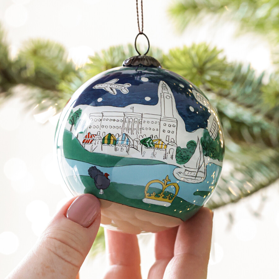 Hand-Painted Norfolk Bauble | Christmas Decorations | Lisa Angel