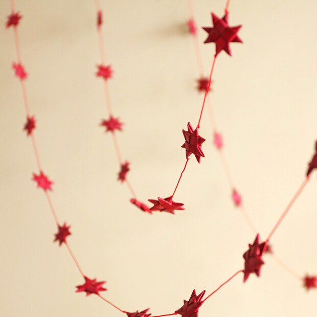 Red Stars on a String Garland | Christmas | Afroart | Lisa Angel