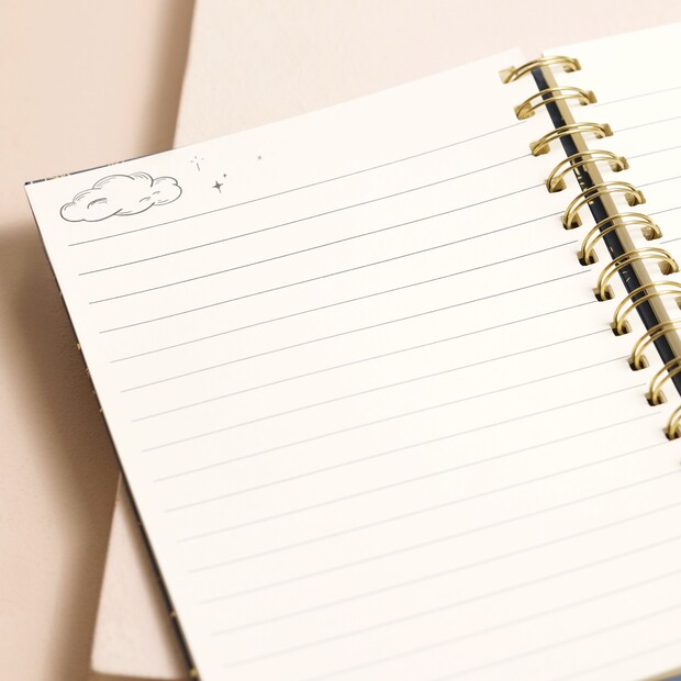 Blue Starry Night Lined Notebook | Stationery | Lisa Angel