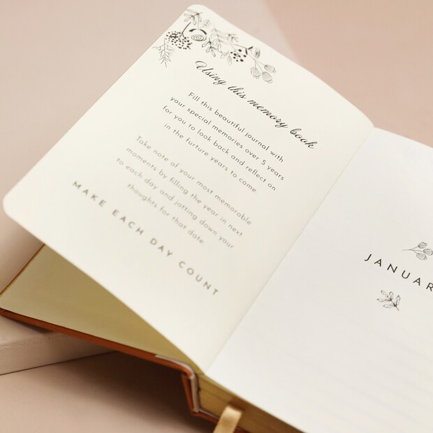 Orange Five Year Thought a Day Journal | Stationery | Lisa Angel