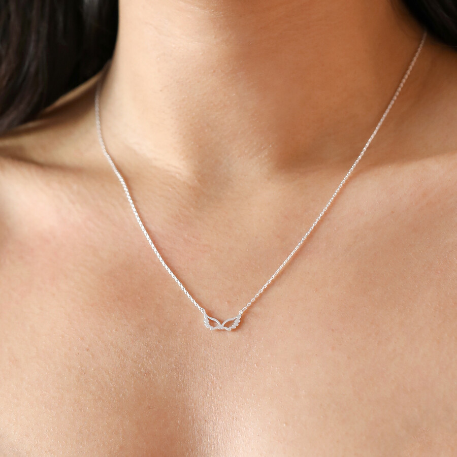 Angel Wings Pendant Necklace Silver | Estella Bartlett | Lisa Angel