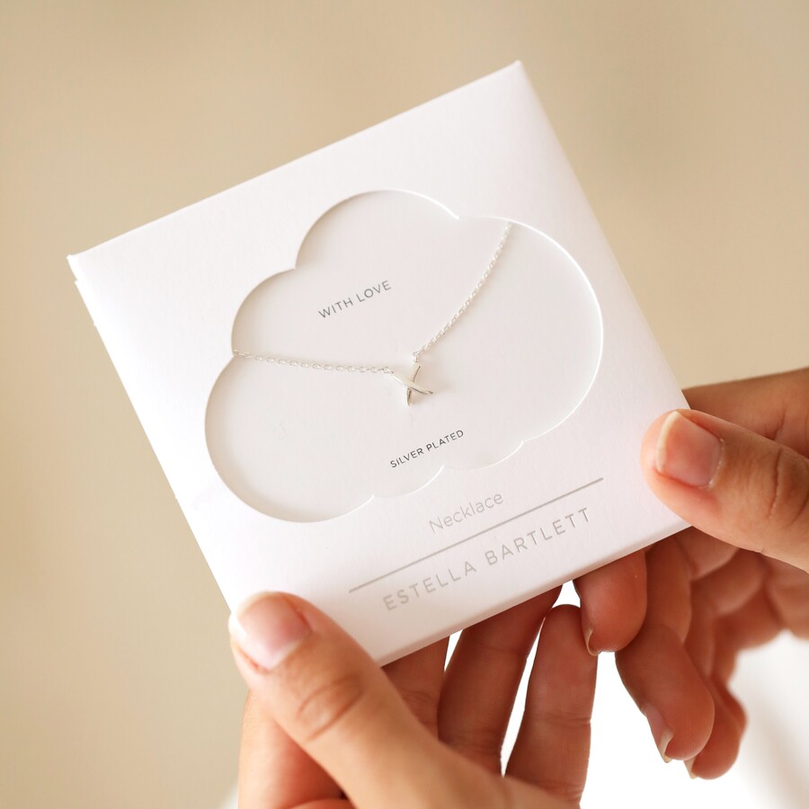 Kiss Pendant Necklace in Silver | Estella Bartlett | Lisa Angel