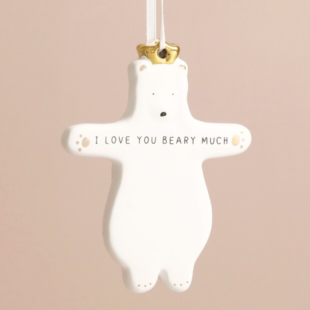 I Love You Beary Much Bear Hanging Decoration | Lisa Angel