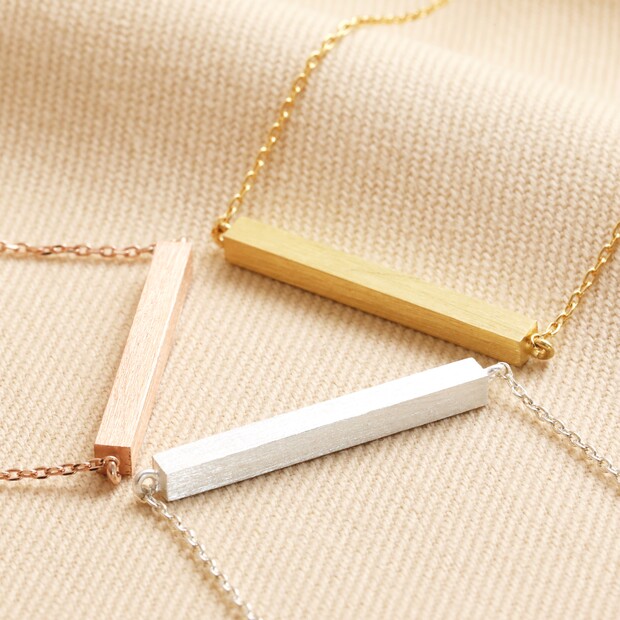Horizontal Bar Necklace in Gold | Jewellery | Lisa Angel