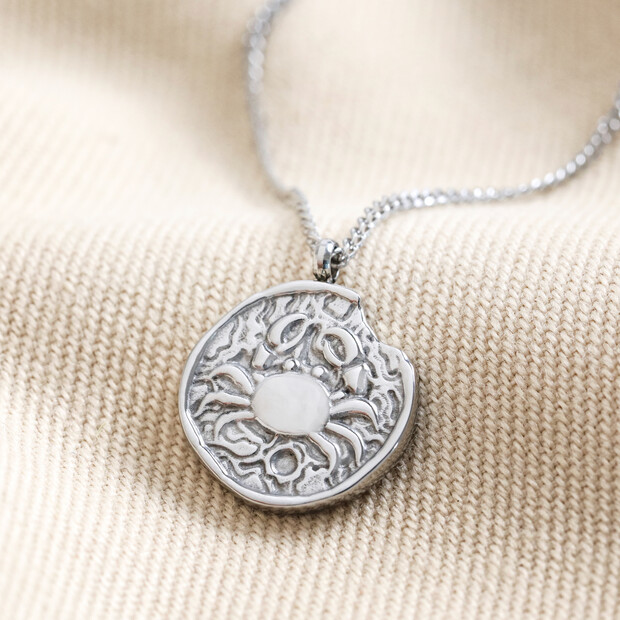 Stainless Steel Cancer Pendant Necklace | Lisa Angel