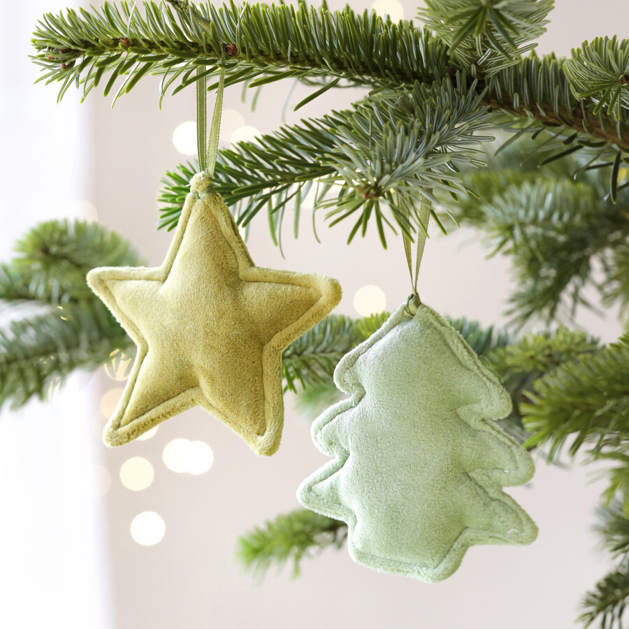 Plush Green Star Hanging Decoration | Christmas | Lisa Angel