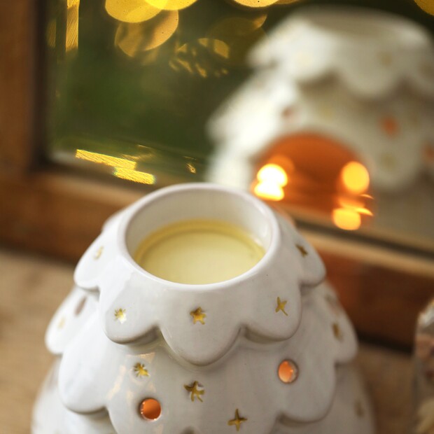 Ceramic Christmas Tree Wax Burner | Homeware | Lisa Angel