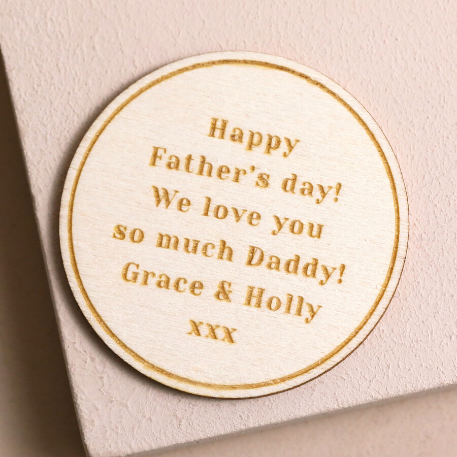 Personalised Wooden Circle Token | Engraved | Lisa Angel