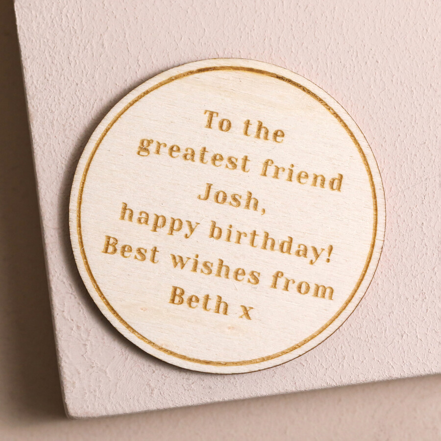 Personalised Wooden Circle Token | Engraved | Lisa Angel