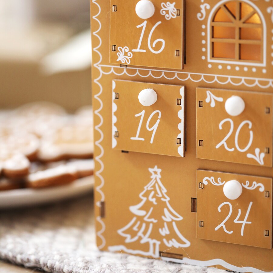 Personalised Wooden Gingerbread House Advent Calendar | Lisa Angel