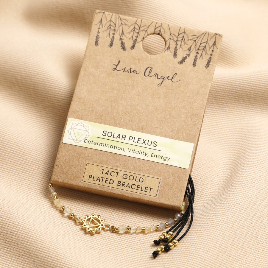 Solar Plexus Chakra Charm Bracelet in Gold | Lisa Angel