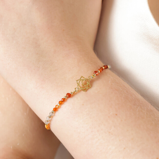Sacral Chakra Charm Bracelet in Gold | Jewellery | Lisa Angel