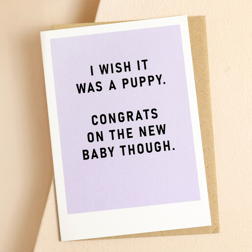 I Wish It Was A Puppy New Baby Card | Ohh Deer | Lisa Angel