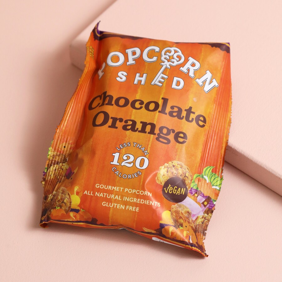 Popcorn Shed Chocolate Orange Gourmet Popcorn Snack Pack