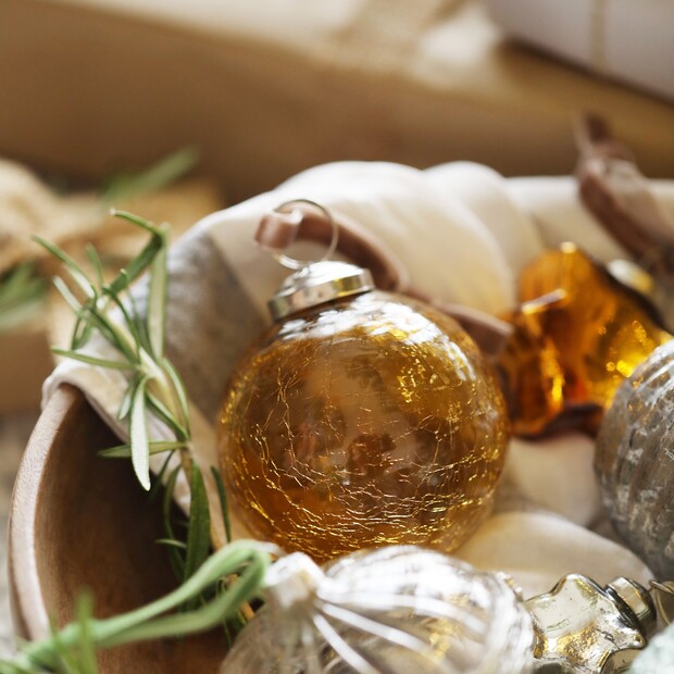 Amber Glass Bauble | Christmas Decorations | Lisa Angel