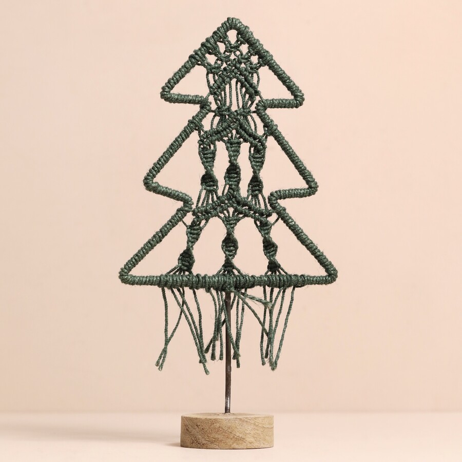 Green Woven Rope Tree Ornament | Christmas | Lisa Angel