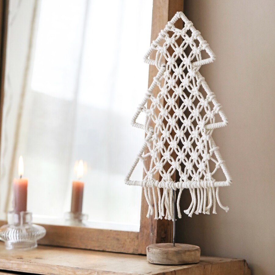 White Woven Rope Tree Ornament | Christmas | Lisa Angel