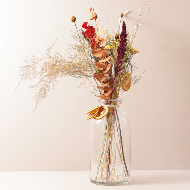 Large Earthly Amber Dried Flowers Letterbox Gift | Lisa Angel