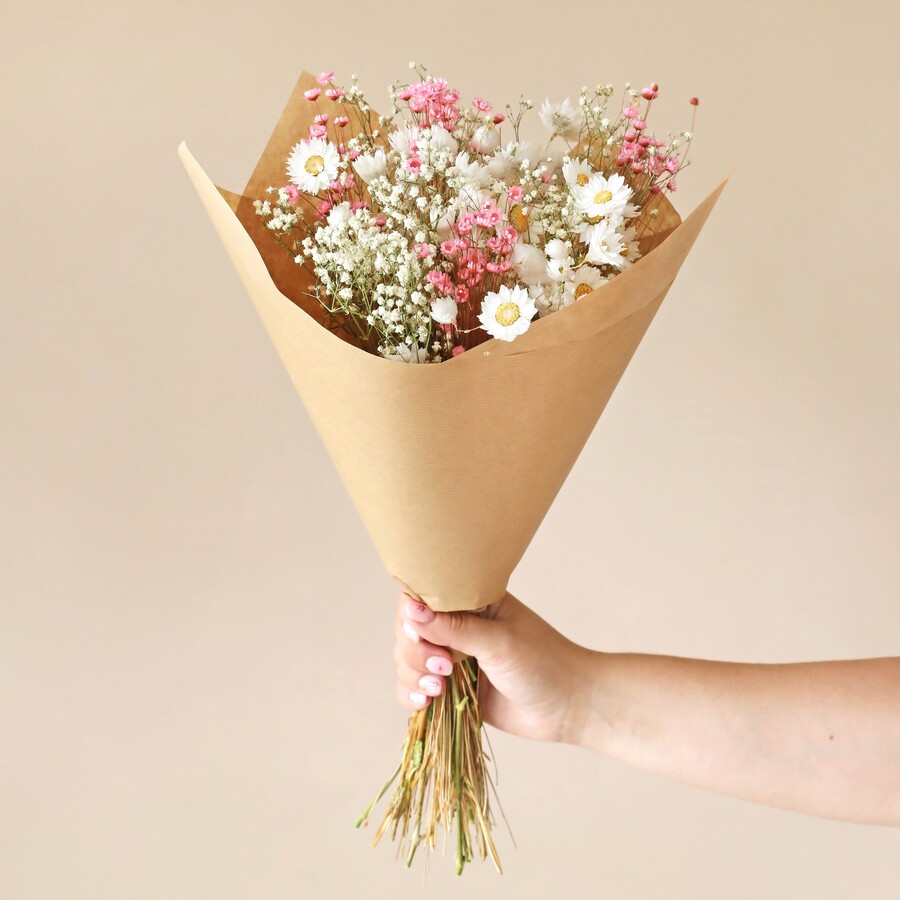 Pink Daisy Dream Dried Flower Bouquet | Lisa Angel