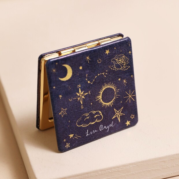 Blue Starry Night Compact Mirror | Accessories | Lisa Angel