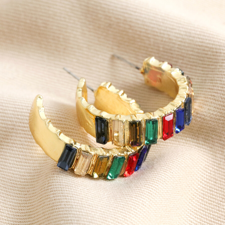 Large Chunky Rainbow Hoop Earrings | My Doris | Lisa Angel