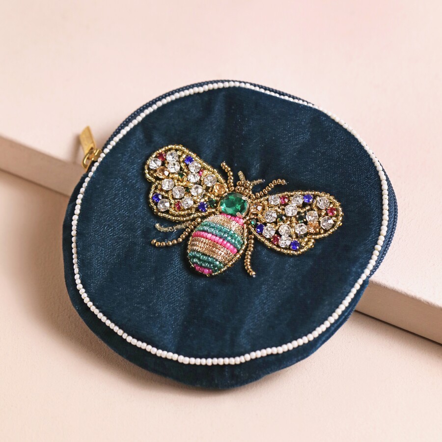 Jewelled Bee Round Coin Purse | My Doris | Lisa Angel