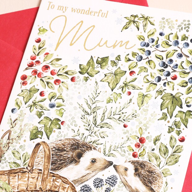 Wonderful Mum Countryside Christmas Card | The Art File | Lisa Angel