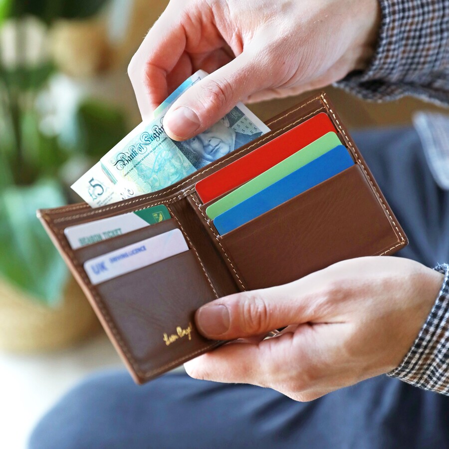 Men s Leather Wallet in Tan