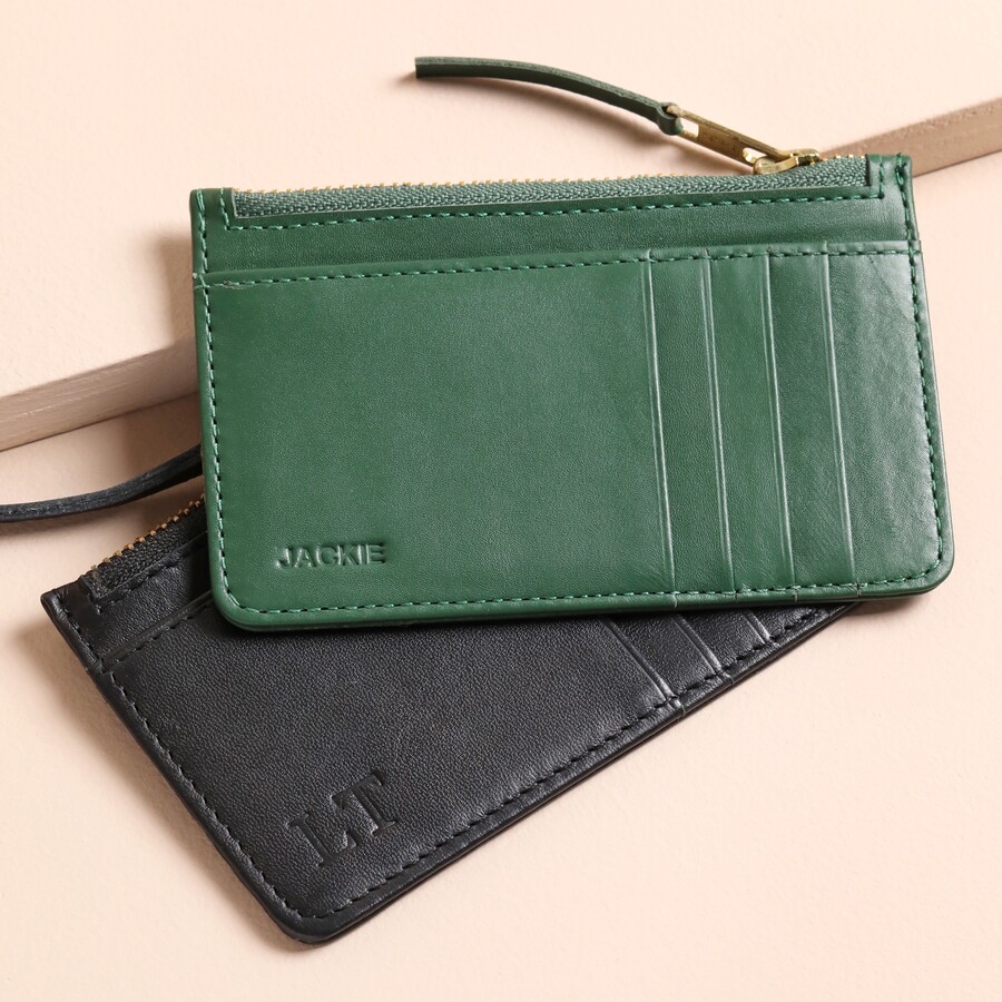 Personalised Leather Card Purse | Lisa Angel
