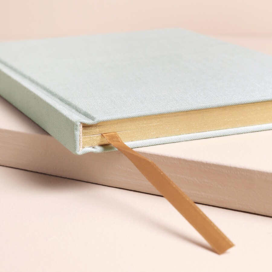 Personalised Initials Blue Fabric Notebook | Lisa Angel