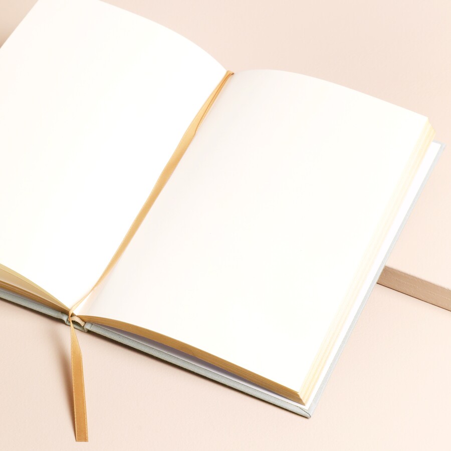 Personalised Initials Blue Fabric Notebook | Lisa Angel