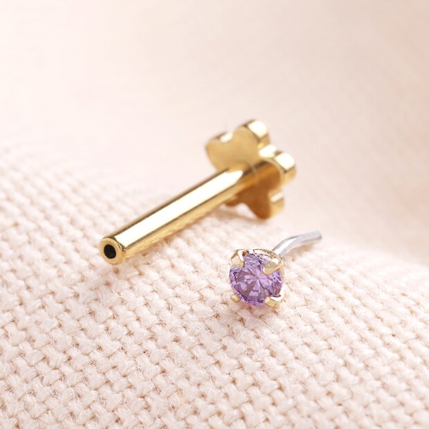 Tish Lyon 14ct Gold Amethyst Earring | Tish Lyon | Lisa Angel
