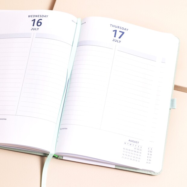 Dual Sage Schedule Day a Page Diary 2025 | Busy B | Lisa Angel