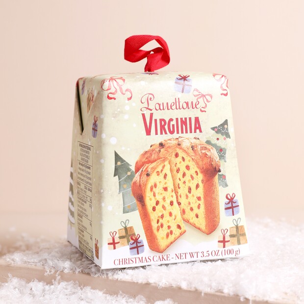 Traditional Mini Panettone In Hanging Gift Box | Virginia | Lisa Angel