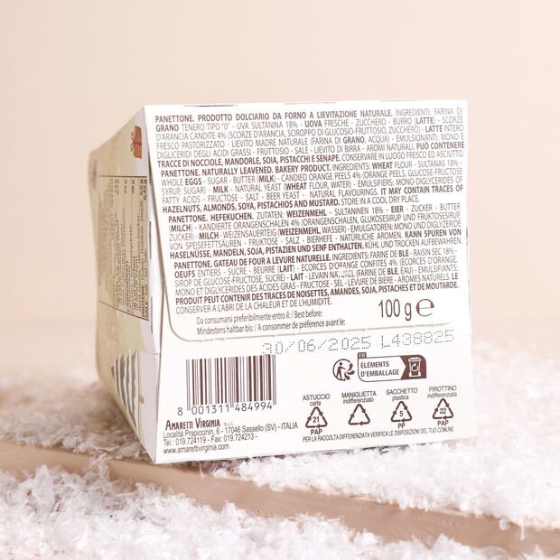 Traditional Mini Panettone In Hanging Gift Box | Virginia | Lisa Angel