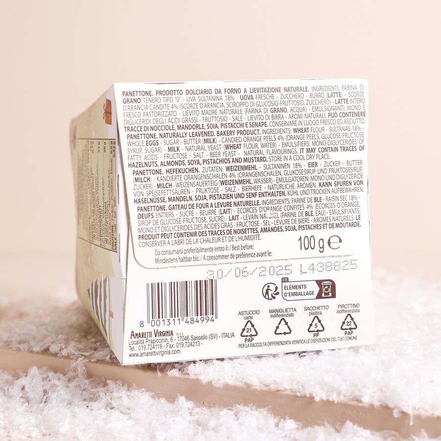 Traditional Mini Panettone In Hanging Gift Box | Virginia | Lisa Angel