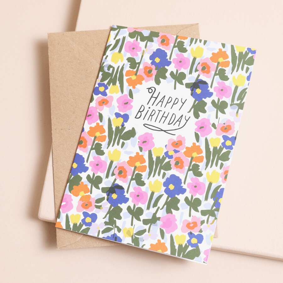Ohh Deer Meadow Flowers Happy Birthday Card | Stationary | Lisa Angel